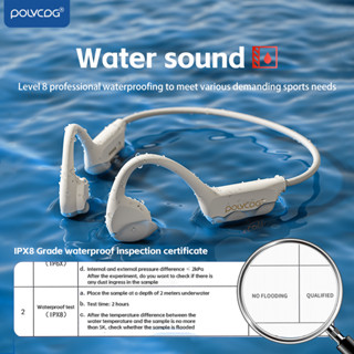Polvcdg-X7 IPX8 Waterproof Bone Conduction Swimming Headphones True ...