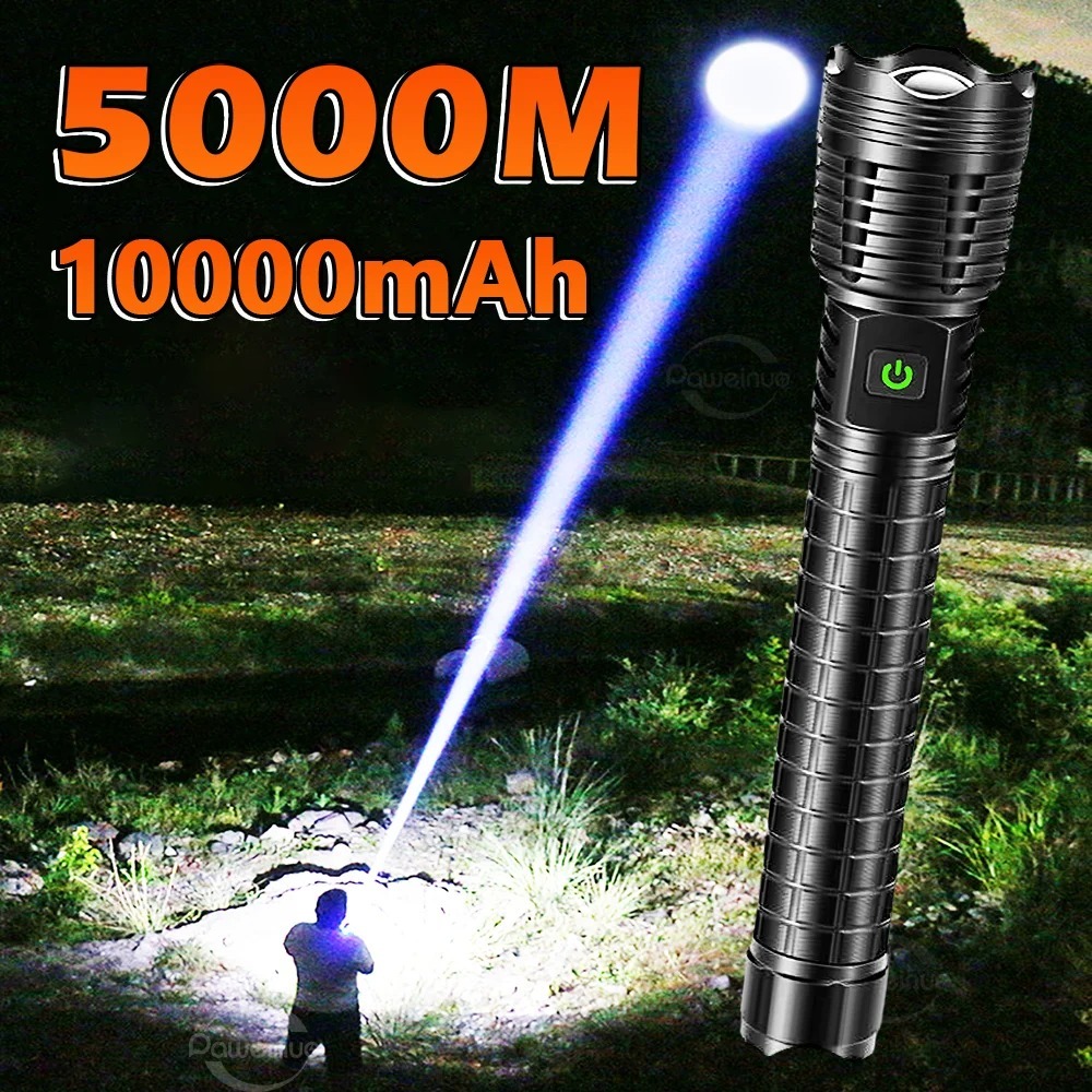 50000M High Power Torch light Ultra Bright Flashlight Powerful flash ...