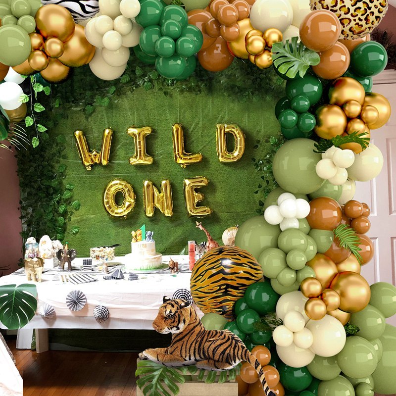 Set Forest Animals Happy Birthday Balloons Wild One Birthday Latex ...