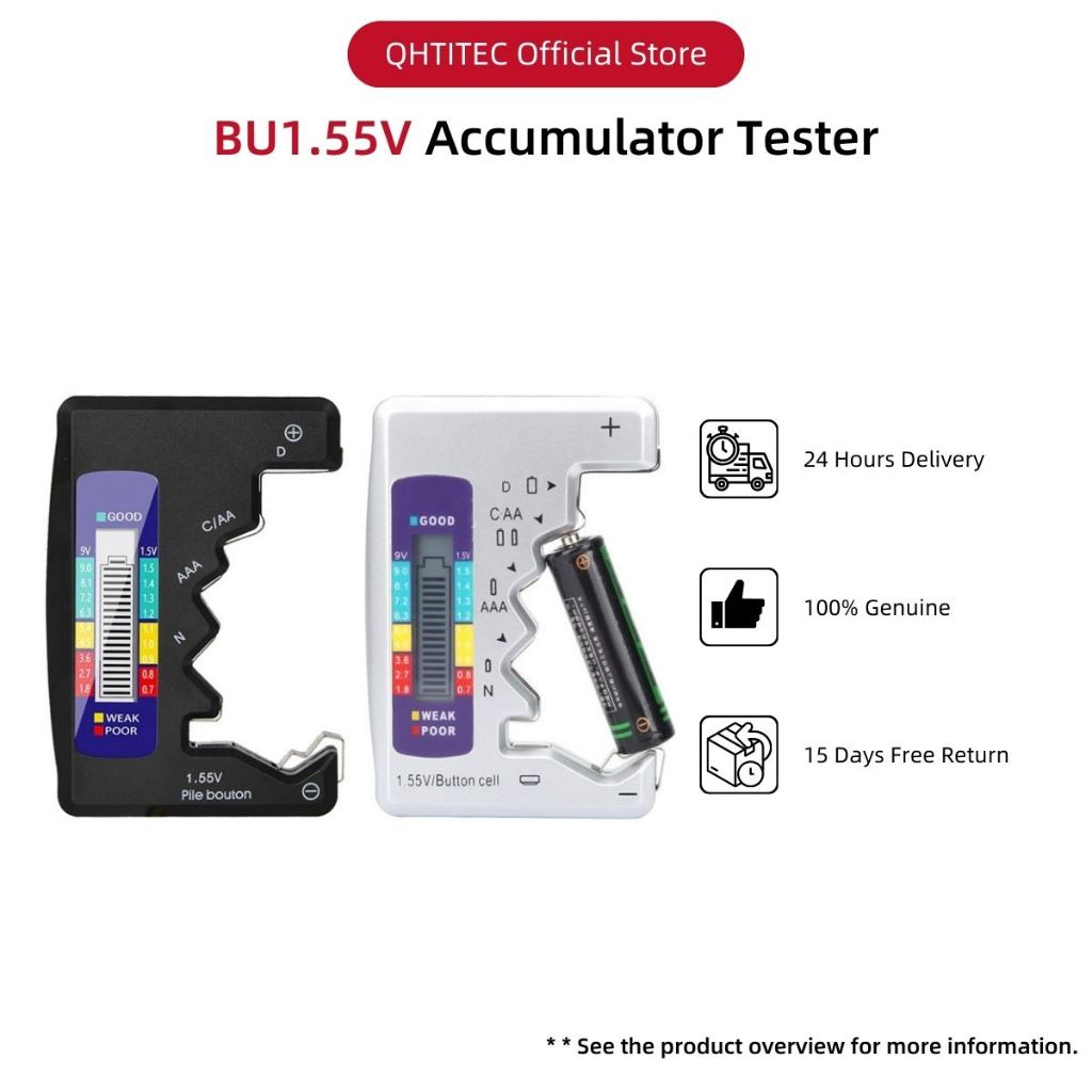 Digital Battery Tester analyzer Testing Meter LCD Display AA AAA Button ...