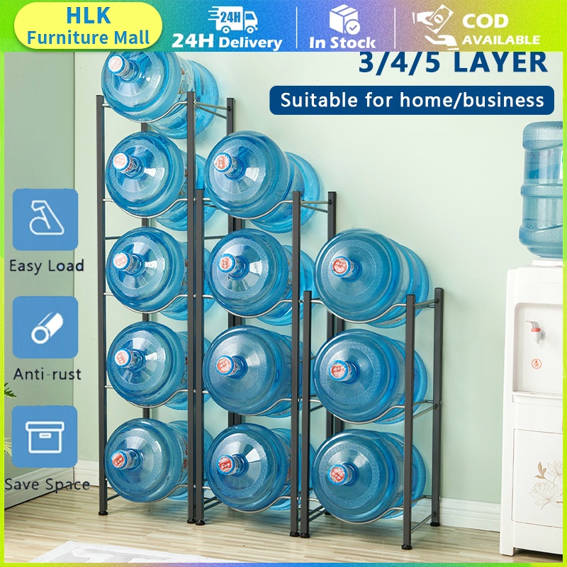 3/4/5 Layer Mineral Water Dispenser Rack Stand Water Container Gallon ...