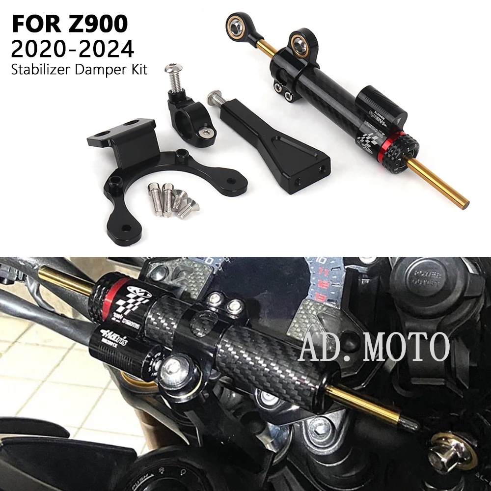 New Motorcycle Steering Stabilizer Damper and Bracket Kit Mount Support ...