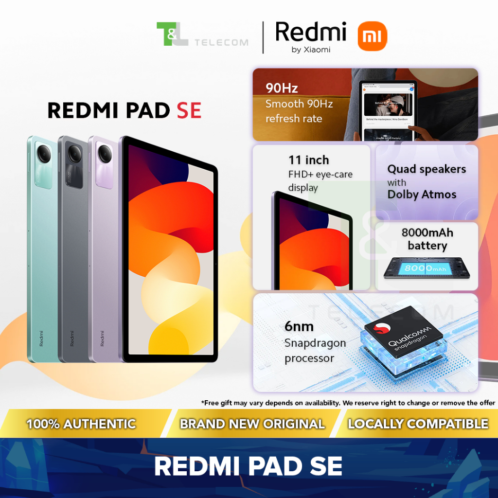 Xiaomi Redmi Pad SE 8GB+256GB | Supports expandable storage | CPU: 8 ...