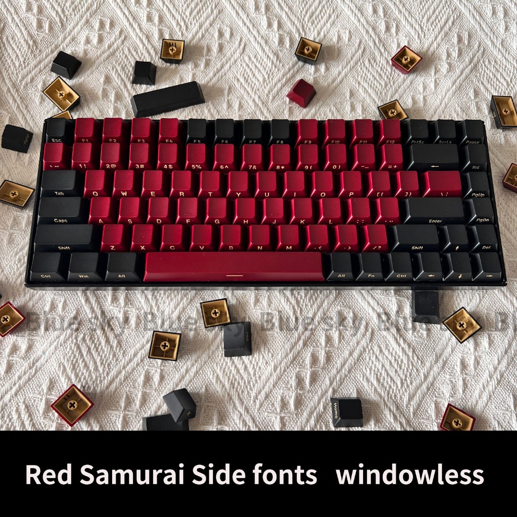 GMK Red Samurai keycap side fonts opaque Double shot/Cherry profile ...