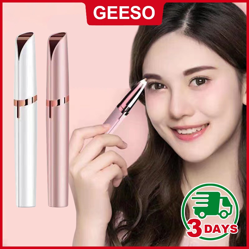 GEESO Electric Eyebrow Trimmer USB Rechargeable Eyebrow Remover Pen Wireless Eyebrow Shaver Eye ...