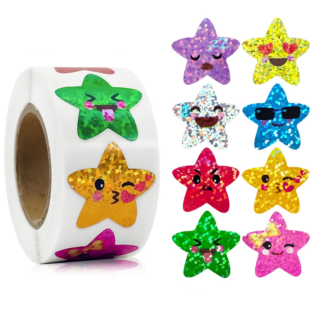 500pcs Glitter Star Stickers Reward Sticker For Kids School Teacher ...