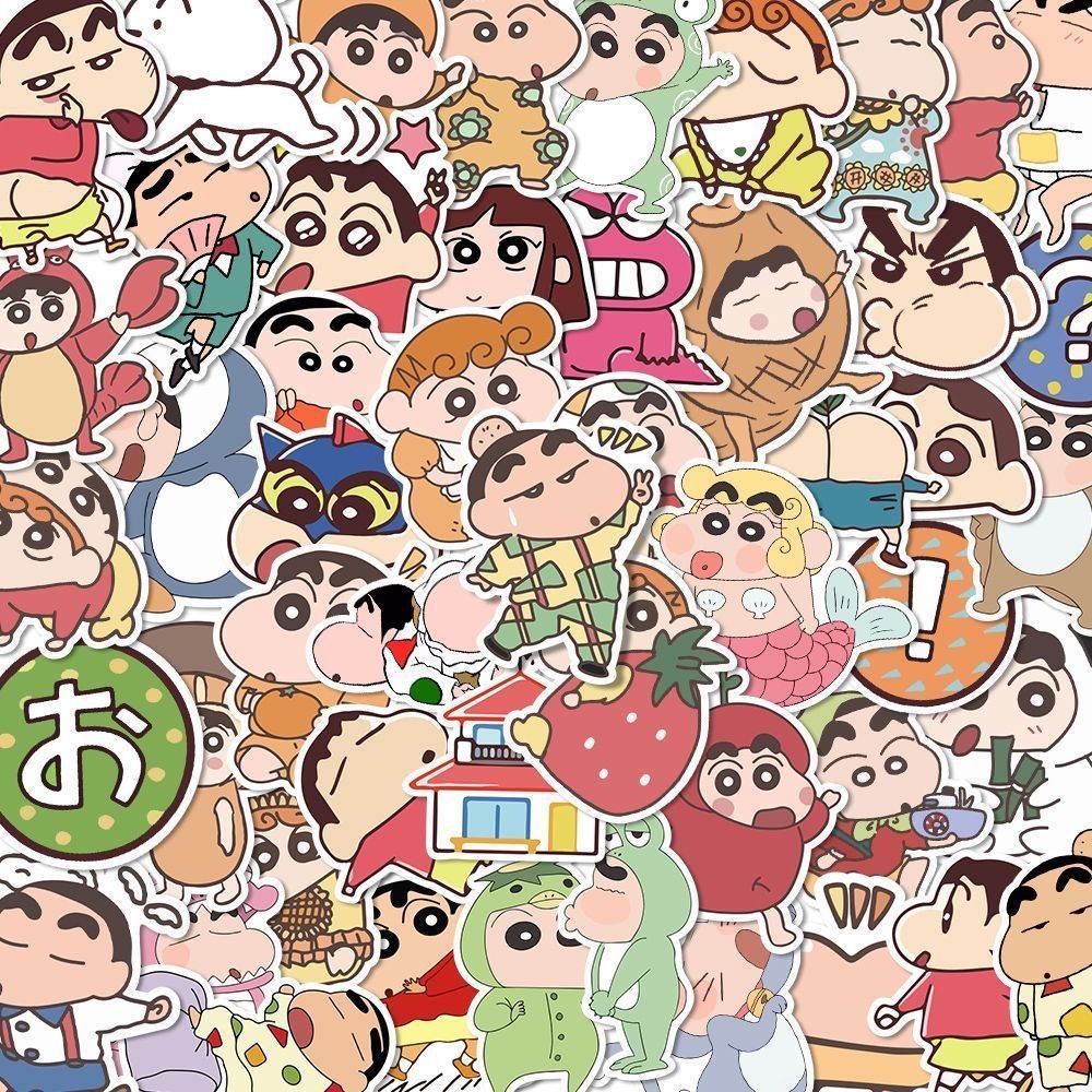 50PCS Crayon Shin-chan Cartoon Sticker DIY Luggage Laptop Waterproof ...