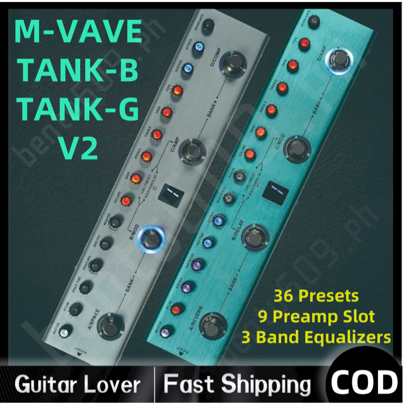 【COD】M-VAVE Tank-G Tank-B V2 Guitar Multi-Effects Pedal 36 Presets,9 ...