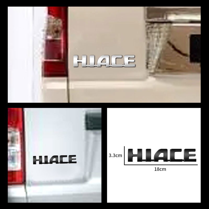 3D ABS Plastic Car Styling Letter Logo Sticker For Toyota HIACE Emblem ...