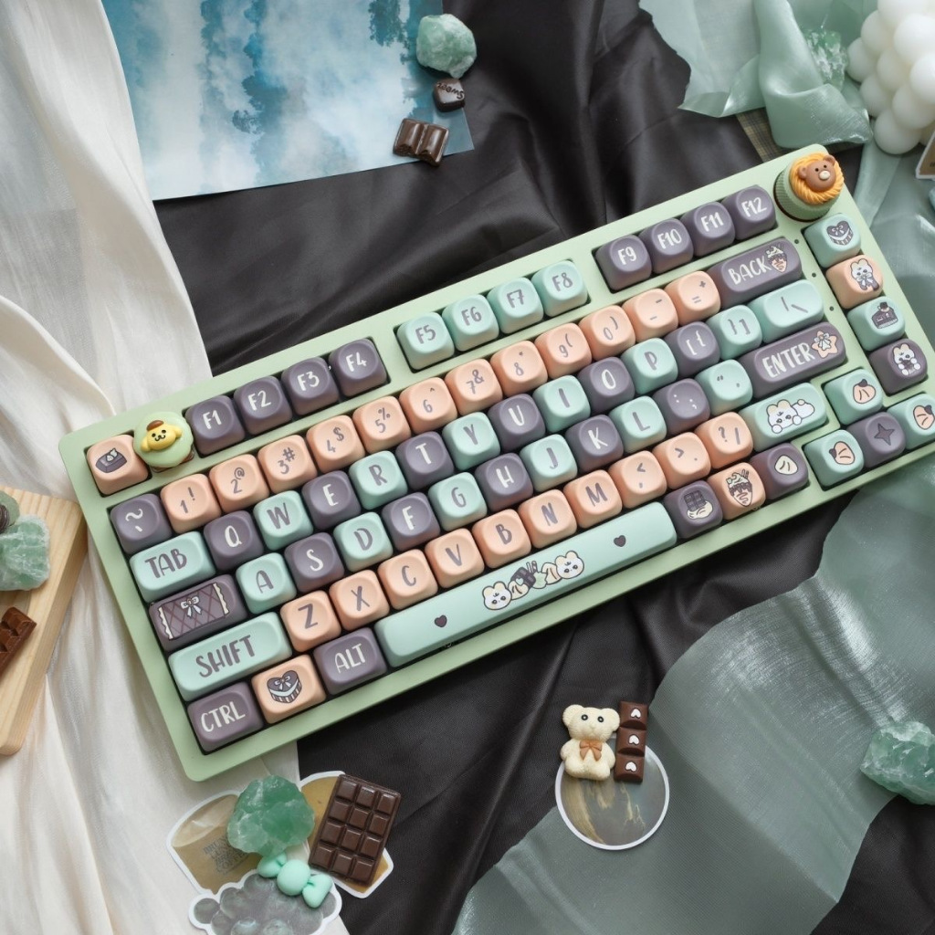 141 Keys Leisure Day Keycaps MOA Height PBT Material Five Sided Thermal ...