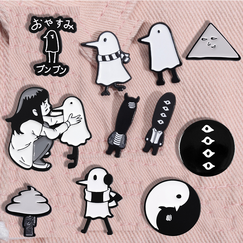 Creative Goodnight Punk Brooch Cartoon Oyasumi Punpun Enamel Pin Lapel ...