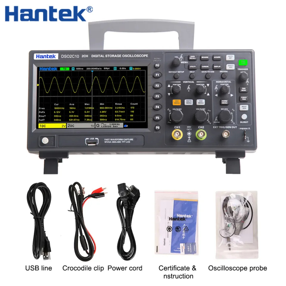 Hantek Digital Oscilloscope DSO2C10 2C15 2D10 2D15 2 Channels 100Mhz ...