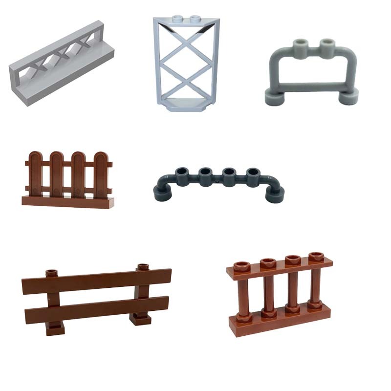 10pcs Building Block City Accessories MOC Part Fence Railing Stair ...