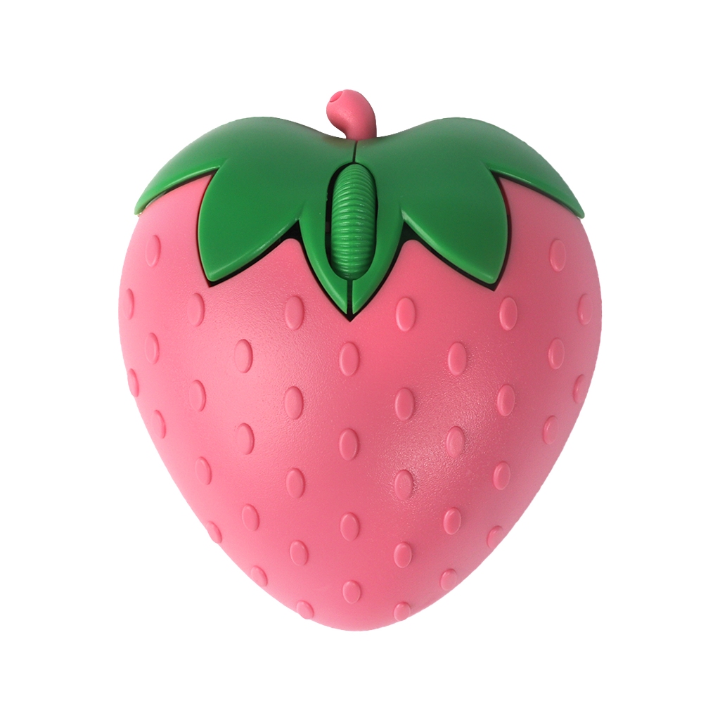 Pink Strawberry USB Wired Mouse Cute Portable Mini Mice Cartoon Optical ...