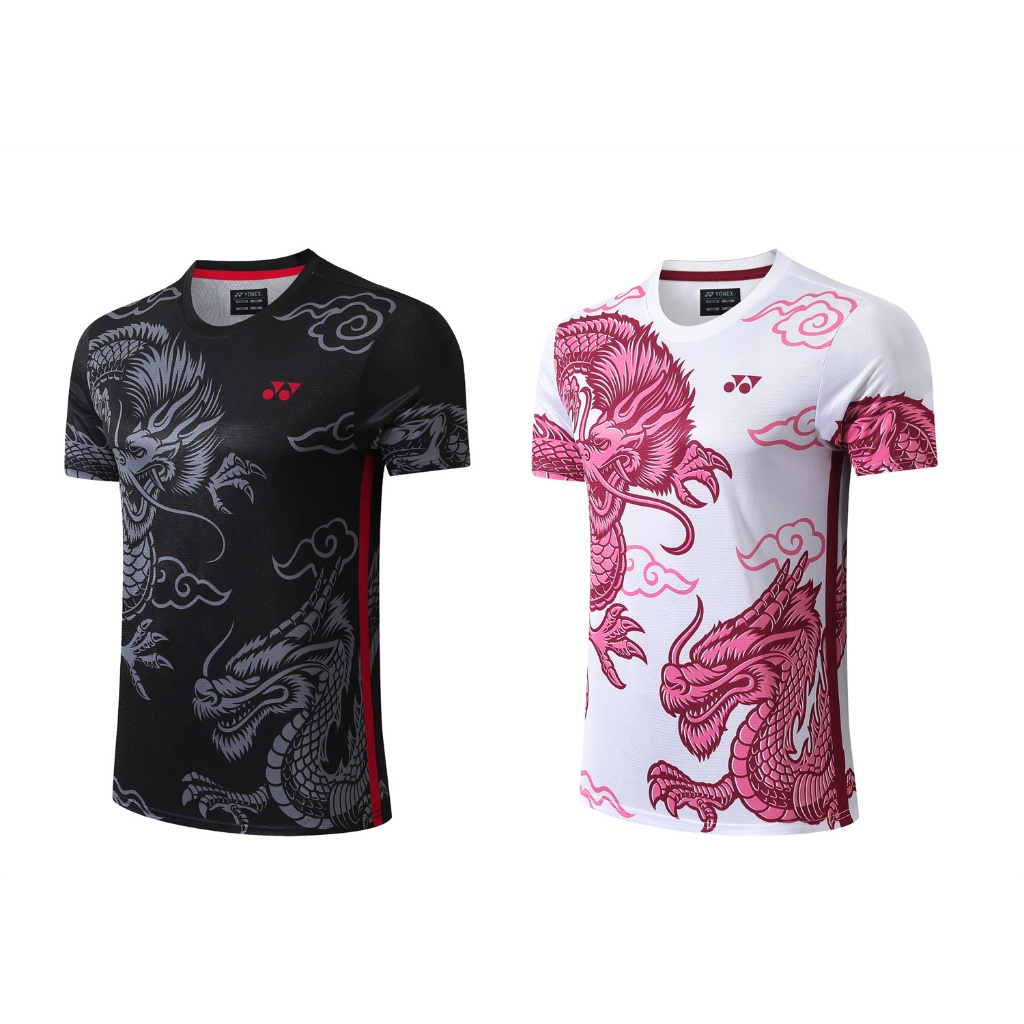 2024 New Yonex Badminton Set Men's and Women's Short Sleeve Table Tennis Competition Sports Set ...