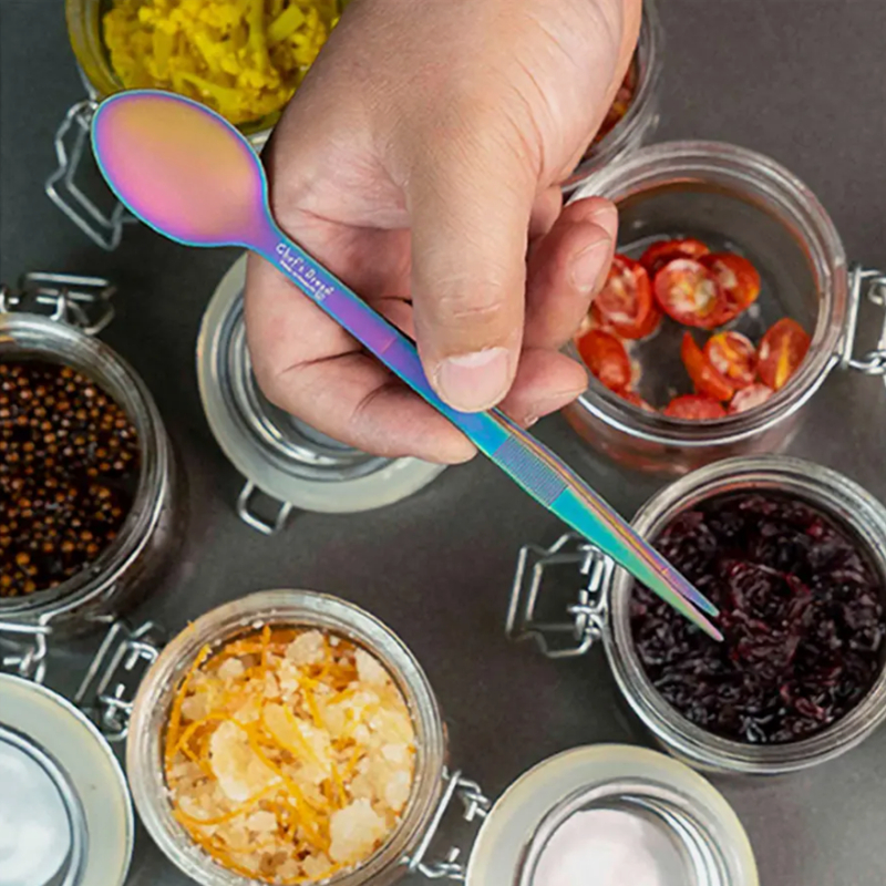 Pro Chef Plating Kit TWEEZER Tongs Stainless Steel Tasting Offset Spoon ...