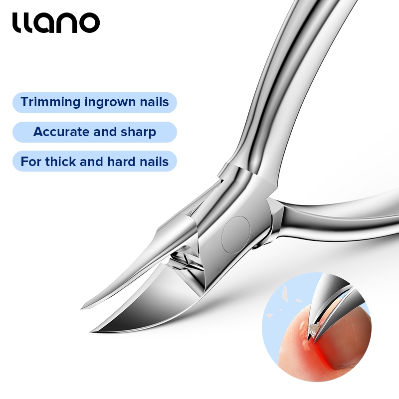 Llano 4pcs Toenail Clippers Set Stainless Steel Sharp Curved Blade for ...