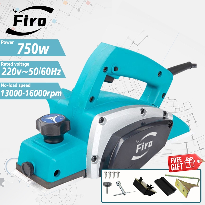 750W Power Planer Tool N1900B Electric Wood Planer Power Tool with Case plainer Working 82mm ...