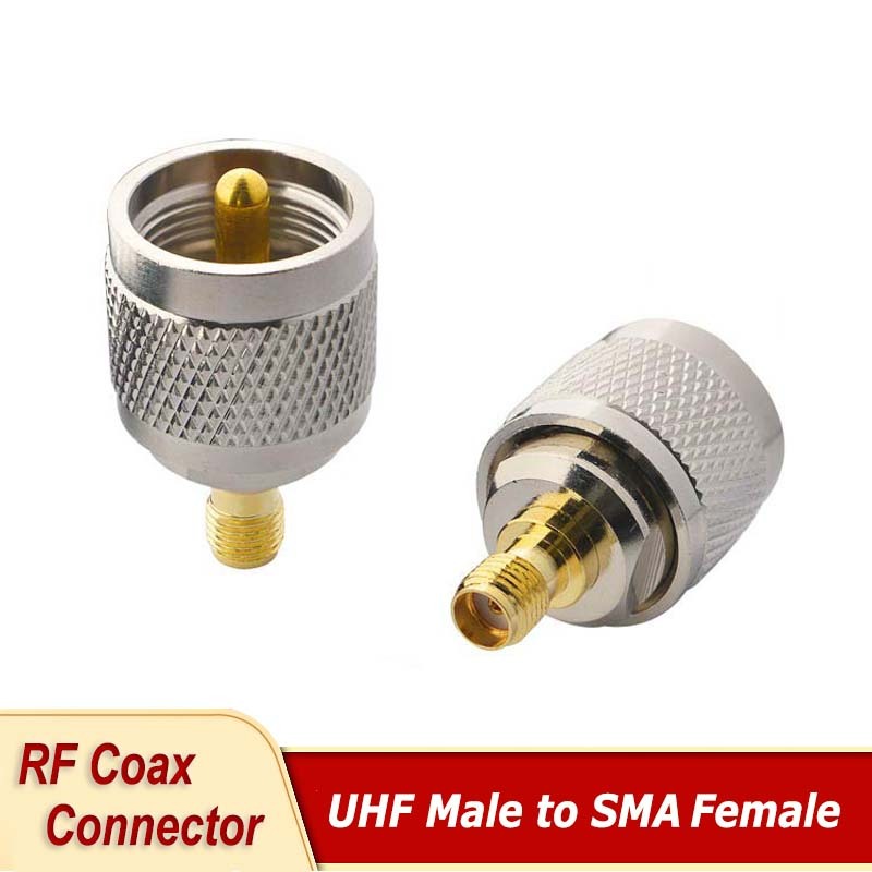 SMA to PL259 UHF Coax Connector, SMA Female to SO239 PL259 Male Coax ...