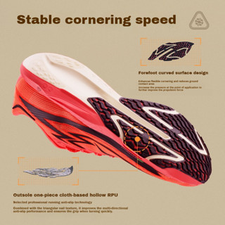 361 Degrees Biospeed Future Men Running Shoes Professional Racing Marathon Carbon Plate ...