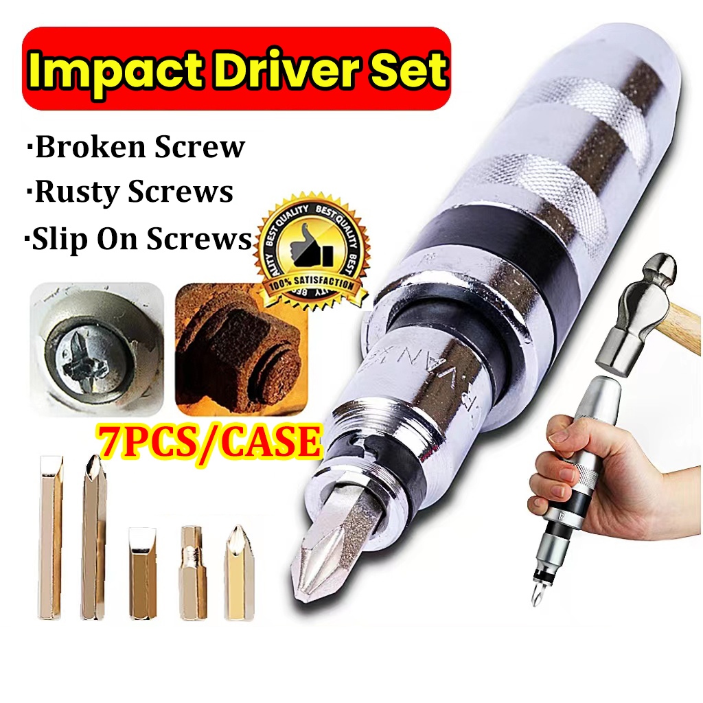 7PCS/13PCS Drive Impact Screwdriver Set 1/2 Inch Hand Impact Driver ...