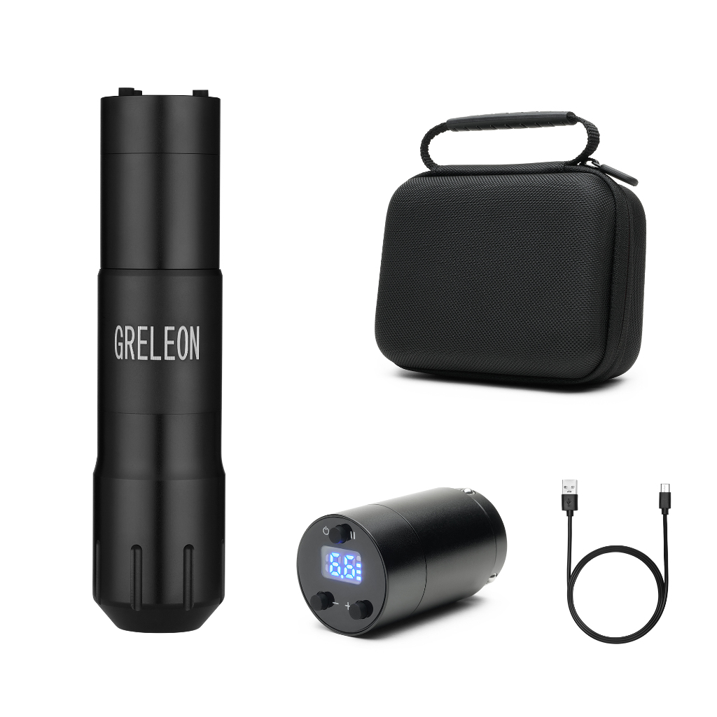 Greleon Wireless Tattoo Machine Dual Battery Coreless Motor