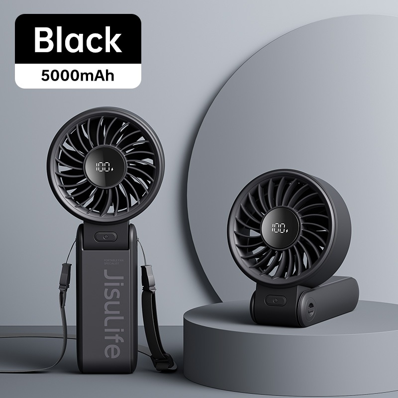 JISULIFE Handheld Fan Life7 Mini Fan Portable Rechargeable Electric ...