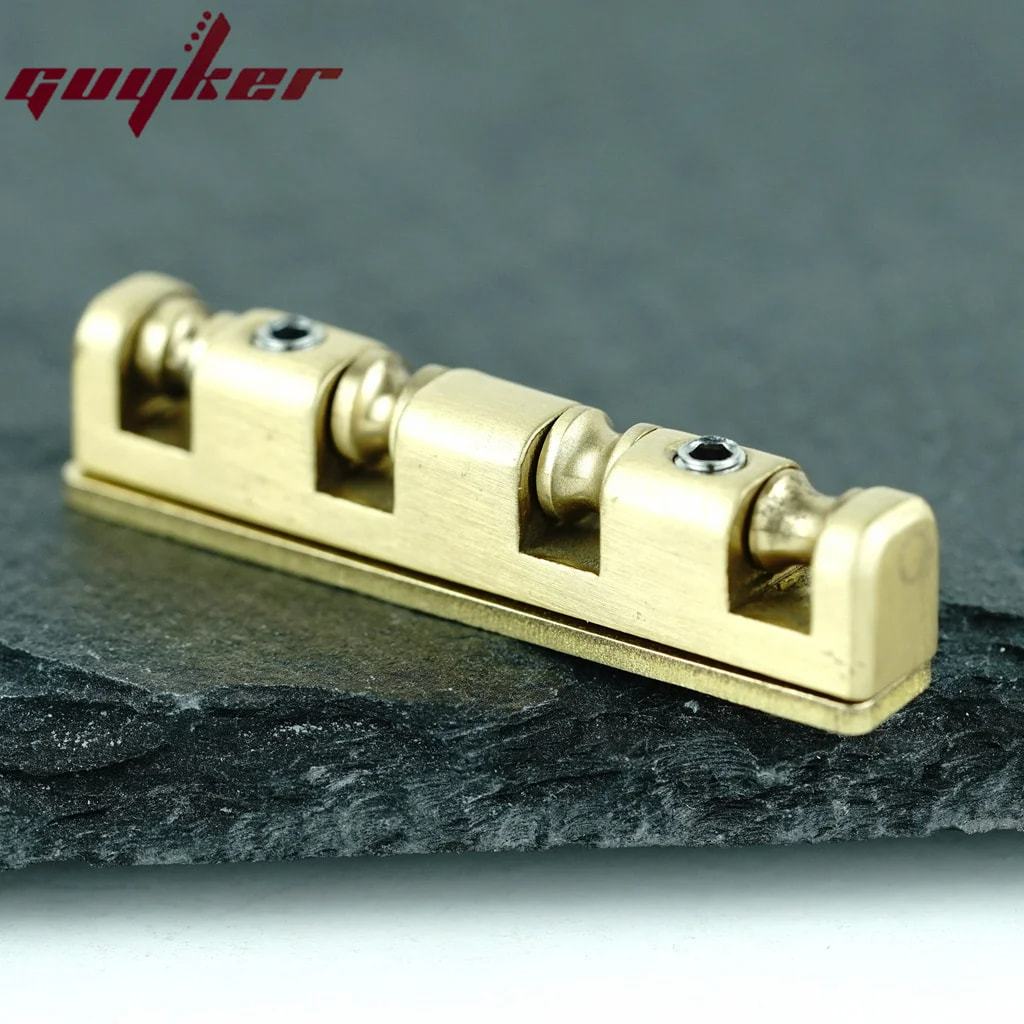 Height Adjustable 38mm Brass Roller Guitar Nut Replacement for 4 String ...
