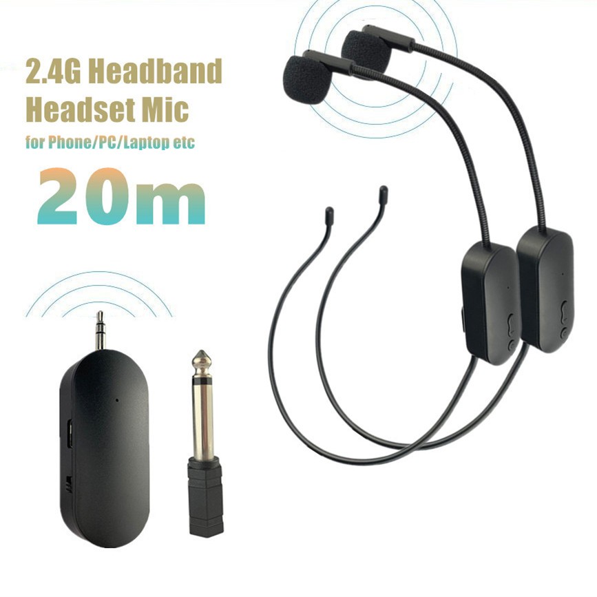 2.4Ghz Professional Headband Headset Wireless Microphone for Phone ...