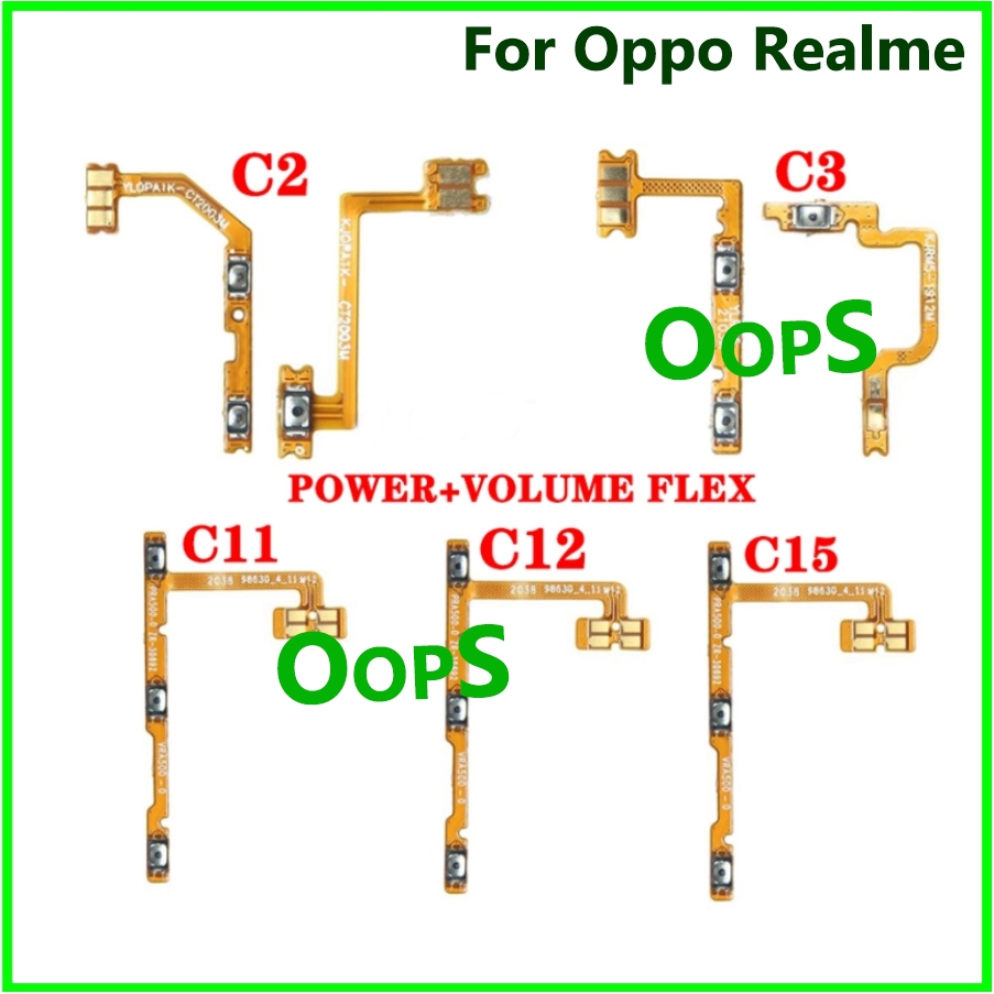 Power Volume Flex For OPPO Realme C2 C3 C11 C12 C15 C17 Phone On/off ...