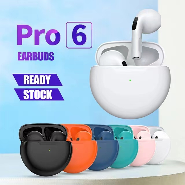 Original Pro6 TWS Headphone Wireless Bluetooth Earphones Touch Control ...