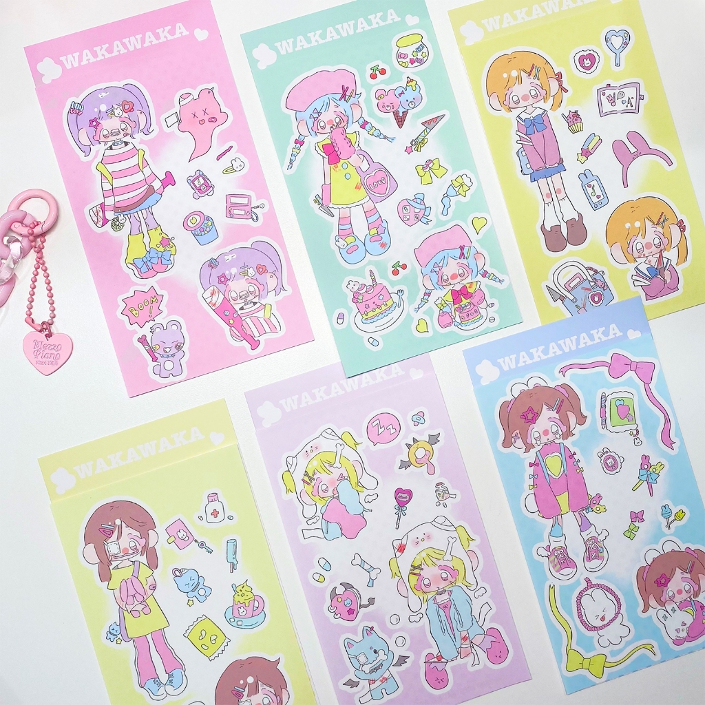 Original Cartoon Cute Character Sticker Handbook Goo Card Sticker diy ...