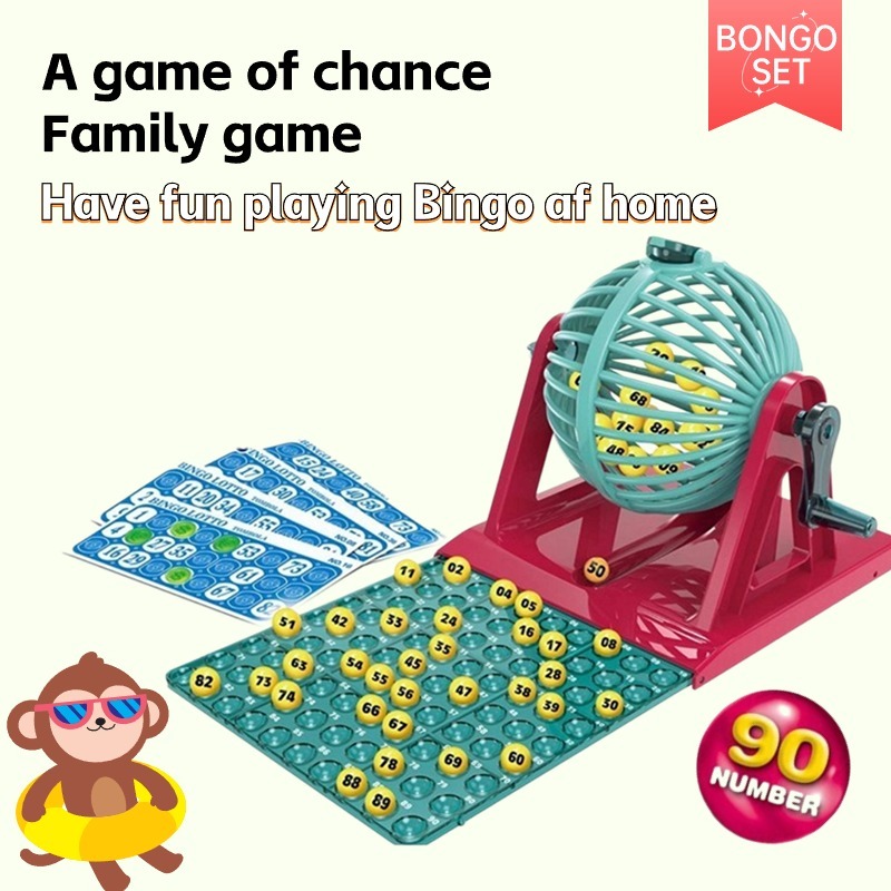 90 number bingo set bingo lottery machine family game lotto binggo game ...