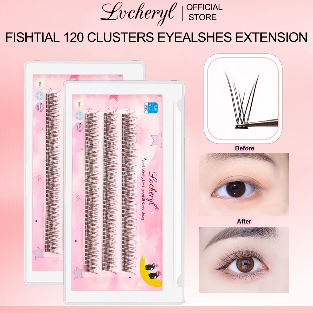 Lvcheryl Fishtail Individual False Eyelashes Eyelash Extension Set ...