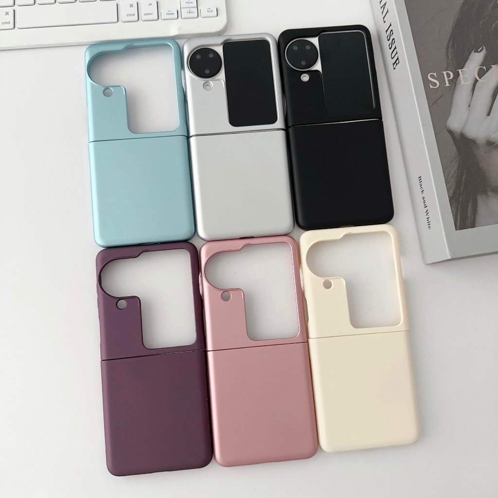 For OPPO FIND N2 N3 FLIP Phone Case Skin feel Metallic paint Slim Hard ...