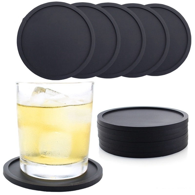 Non Slip Round Shape Glass Bottle Coffee Beer Mug Wine Thicken Silicone ...