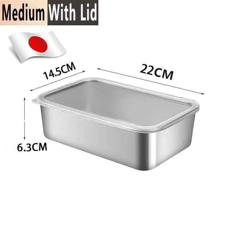 304 Stainless food container Food storage box Freezer container ref ...