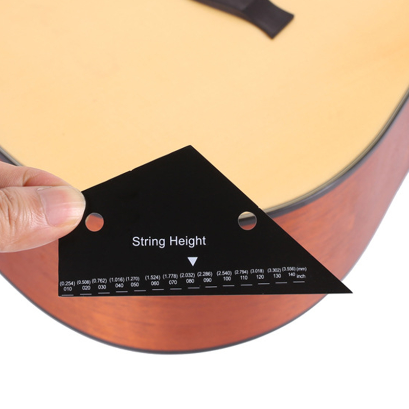 String Height Gauge Black stainless steel guitar ruler, folk guitar ...
