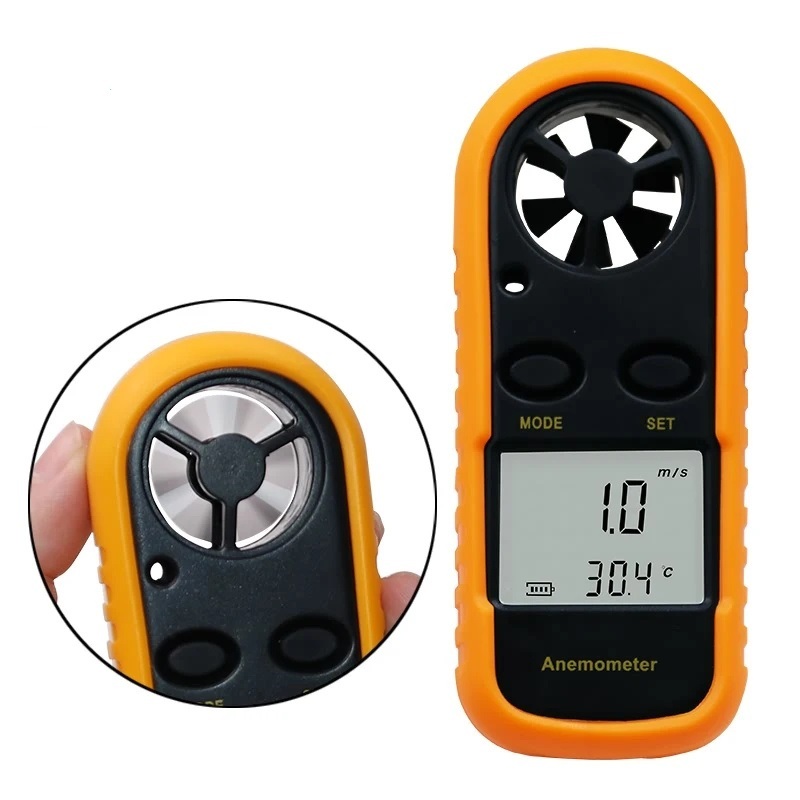 Digital Anemometer 0-30m/s Wind Speed Meter -10 ~ 45C Temperature ...