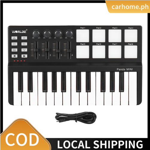 WORLDE Panda mini Portable Mini 25-Key USB Keyboard and Drum Pad MIDI ...