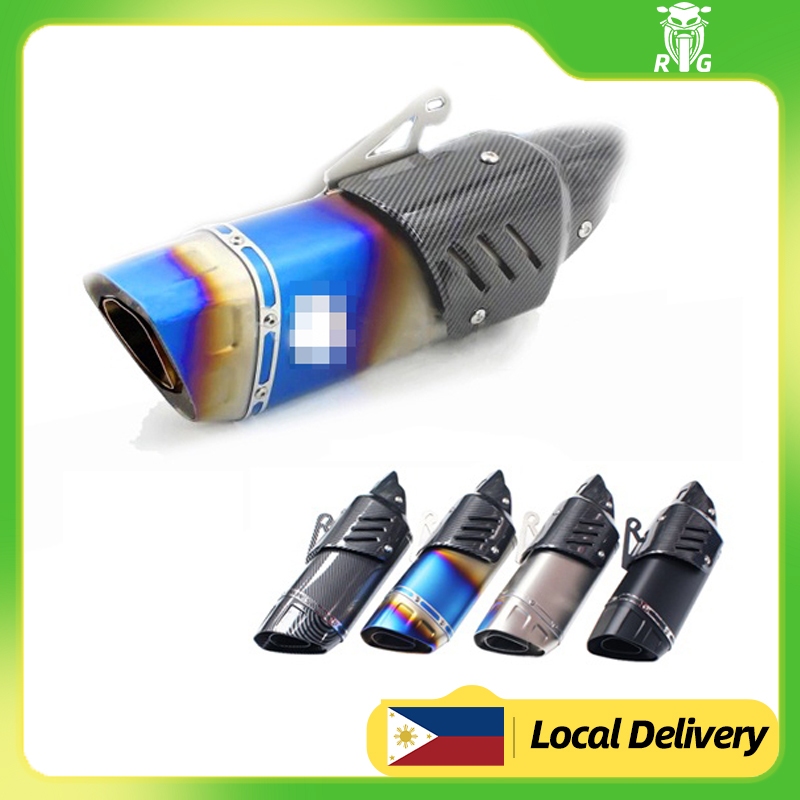 RGMOTOR M1 Mufflers Pipes For Akrapovic Motor Pipe 51mm Inlet Stainless ...