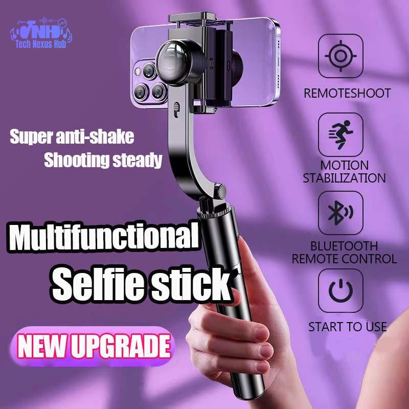 4in1 Gimbal Stabilizer For Phone Stabilizer Anti-Shake Selfie Stick ...