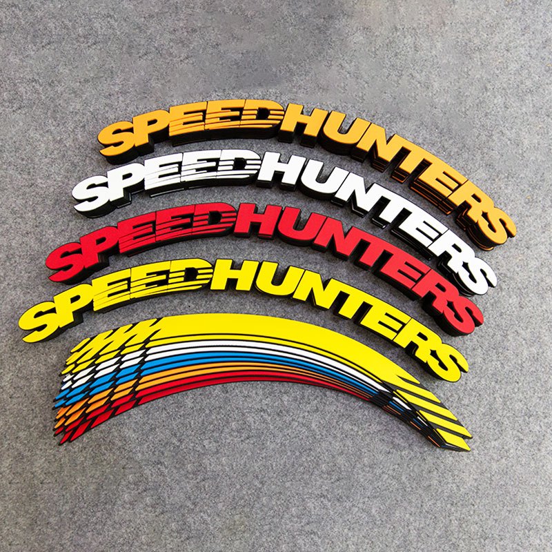SPEED HUNTERS Sticker Tyre Siamese 3D Tyre Sticker Tire Letter Stickers ...