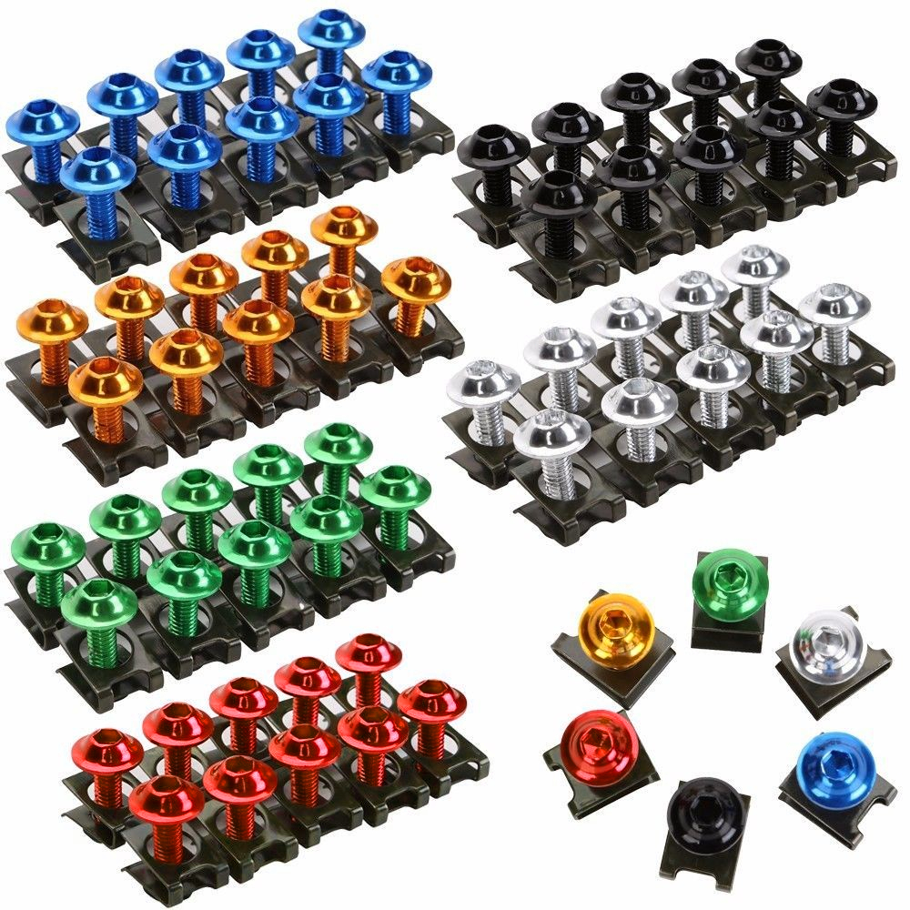 Motorcycle accessories 10PCS CNC Aluminum Screw Motorcycle Body body ...
