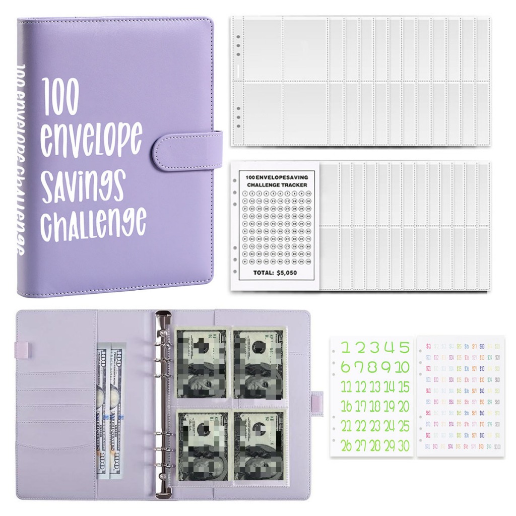Couples 100-day Envelope Saving Challenges Notepad Savings Folder ...