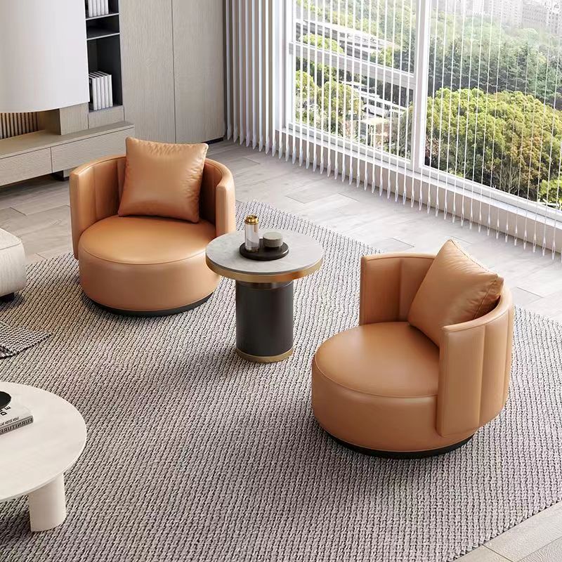 Nordic Design Single Sofa Chair Living Room Balcony Rotating Modern ...