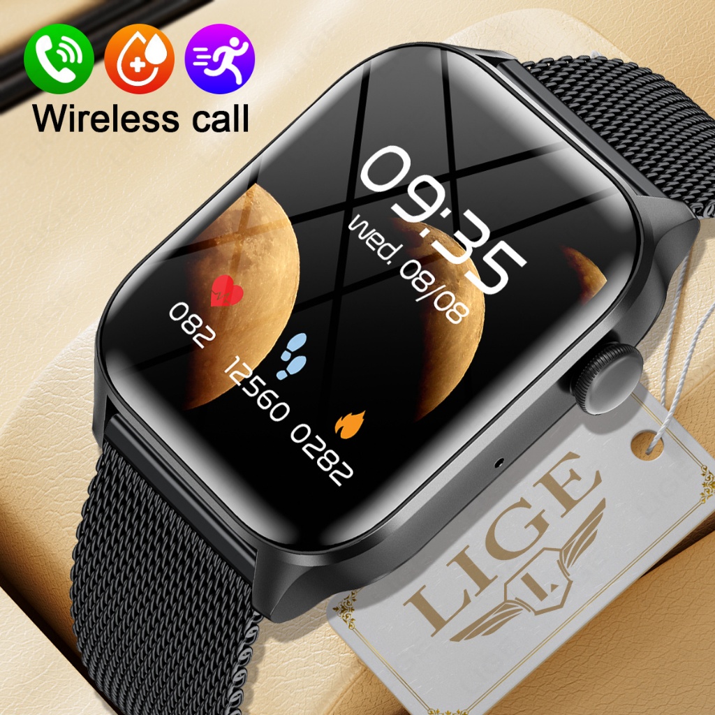 LIGE Smart Watch Original Full Touch Screen Sport Waterproof Real-Time ...