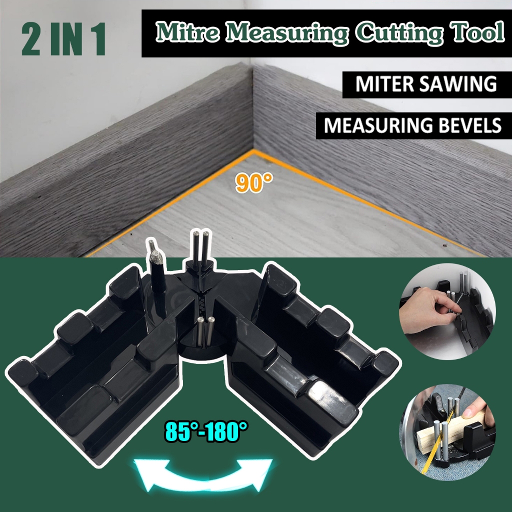 2 In 1 Mitre Measuring Cutting Tool Precise 85-180°Bevels Cutting Tool ...