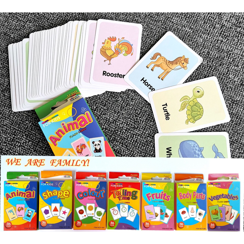 8 types of double-sided flash cards for educational English flash cards ...
