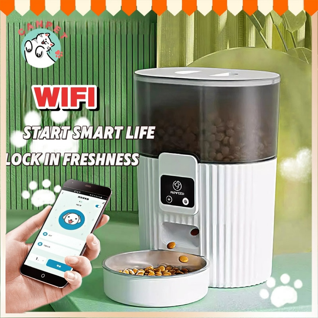 WiFi Smart Pet Feeder Cat Food Automatic Feeder Dog Feeder with Timer ...